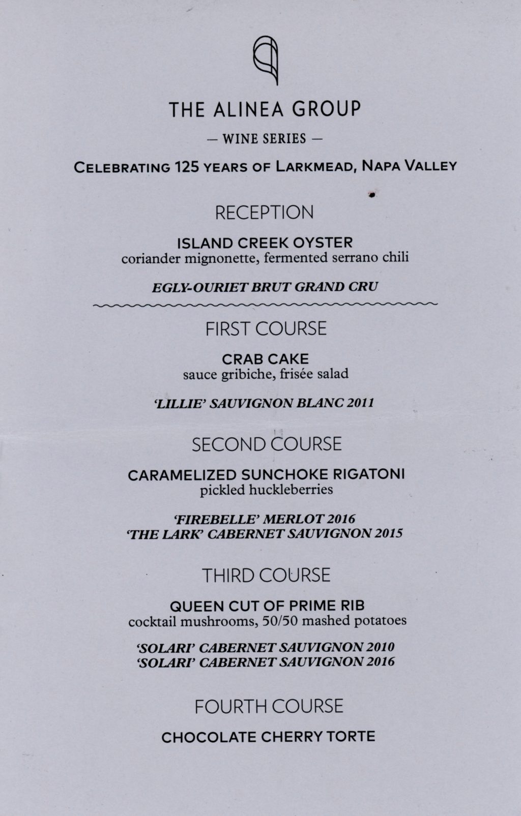 Understanding THE ALINEA GROUP WINE SERIES
