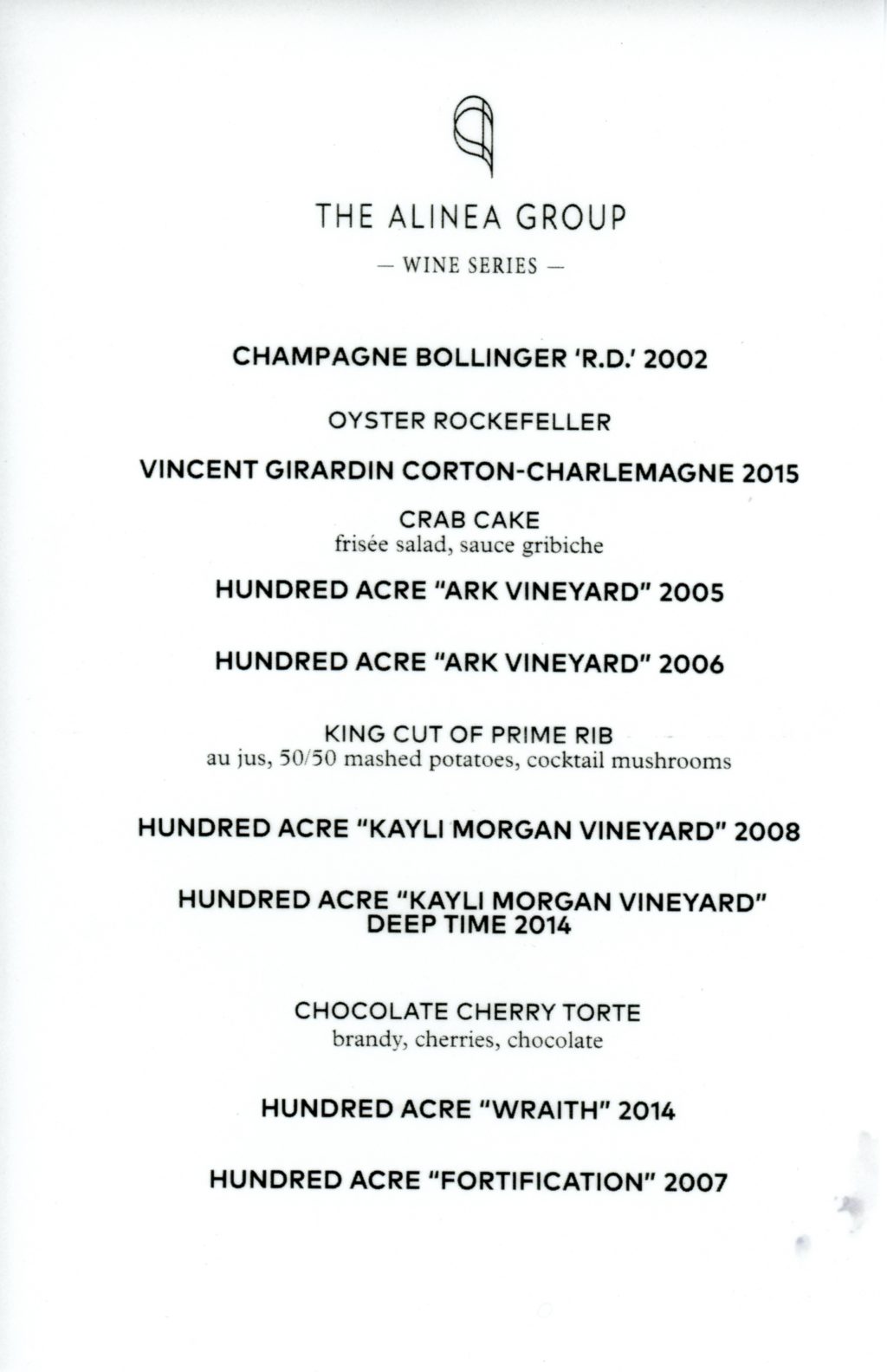 Understanding THE ALINEA GROUP WINE SERIES
